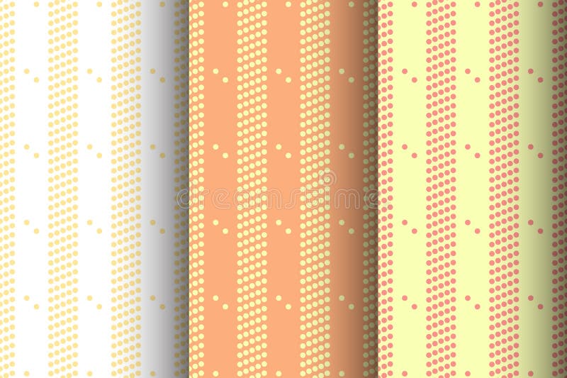 Collection of Seamless Pattern Designs in Pastel Colors Stock ...