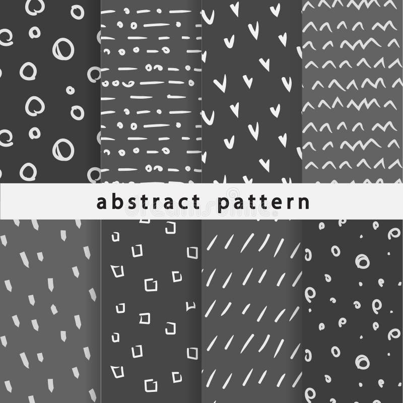 Abstract Hand Drawn Patterns Stock Vector - Illustration of poster ...