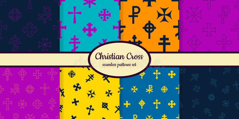 Christian Cross Patterns Stock Illustrations – 337 Christian Cross ...