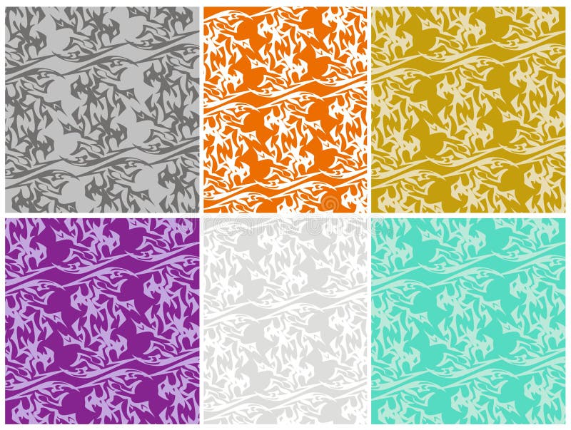 Abstract Color Patterns with Eagle Elements Stock Vector - Illustration ...