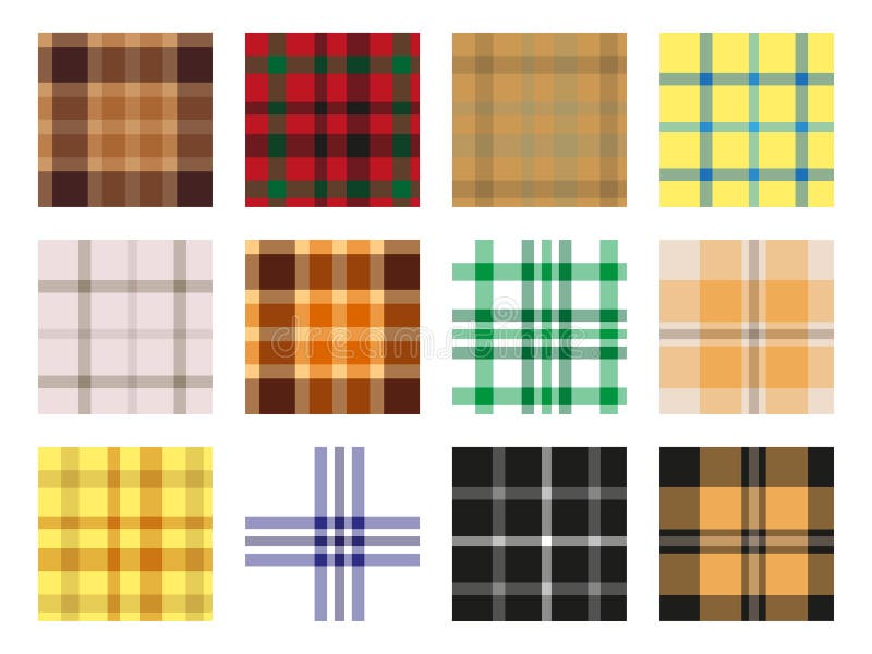 Collection of Seamless Patterns with a Traditional Scottish Pattern ...