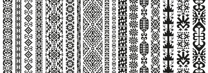 Collection of Seamless Patterns with Uzbek Motifs. Classic Geometric ...