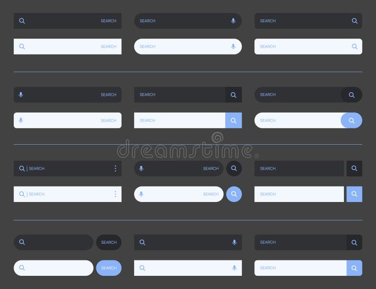 Set of Search Bar Templates. Web and Ui Interface. Search Forms for ...