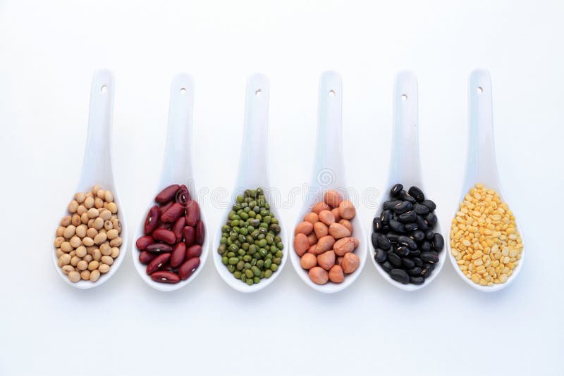 Collection set of beans stock image. Image of grain, healthy - 57804745