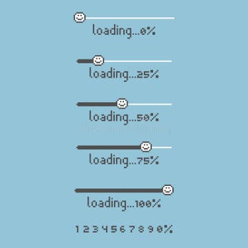 Pixel Art Loading Process Stock Illustrations – 113 Pixel Art Loading ...
