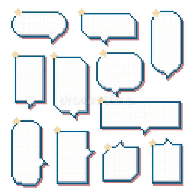 Pixel Text Bubble Stock Illustrations – 2,024 Pixel Text Bubble Stock ...