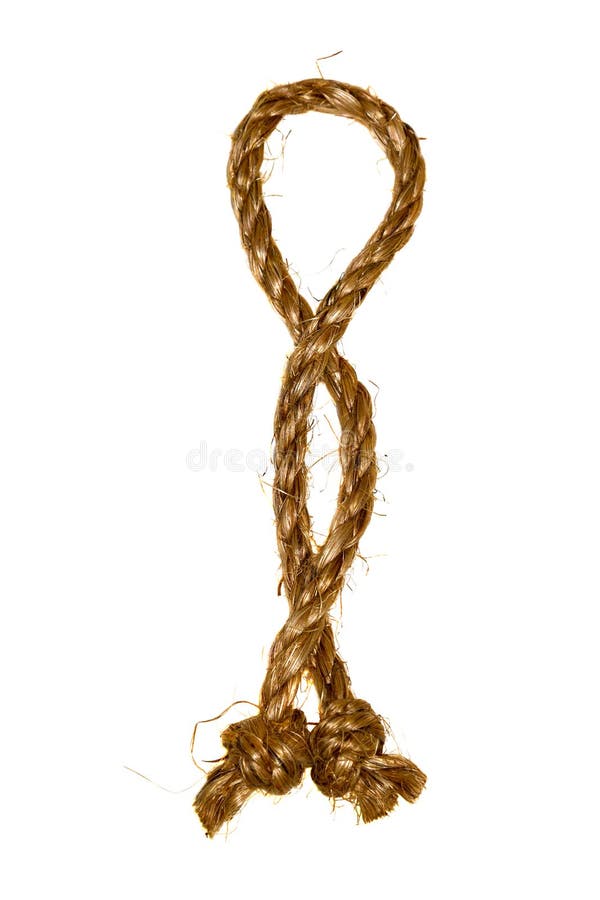 Collection Set of Ropes with Knot Isolated on White Background Stock ...