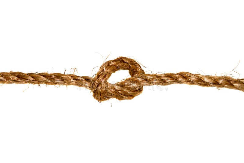 Collection Set of Ropes with Knot Isolated on White Background Stock ...