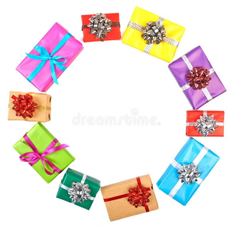 Collection Set of Rows Colorful Gift Boxes Stock Image - Image of green ...