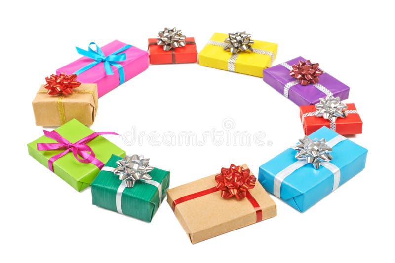 Collection Set Rows Colorful Gift Boxes Stock Photos - Free & Royalty ...