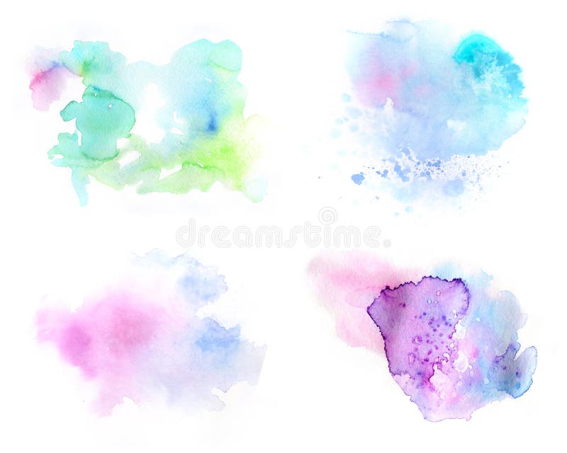 Collection Set of Tender Romantic Fresh Spring Hand Painted Isolated ...