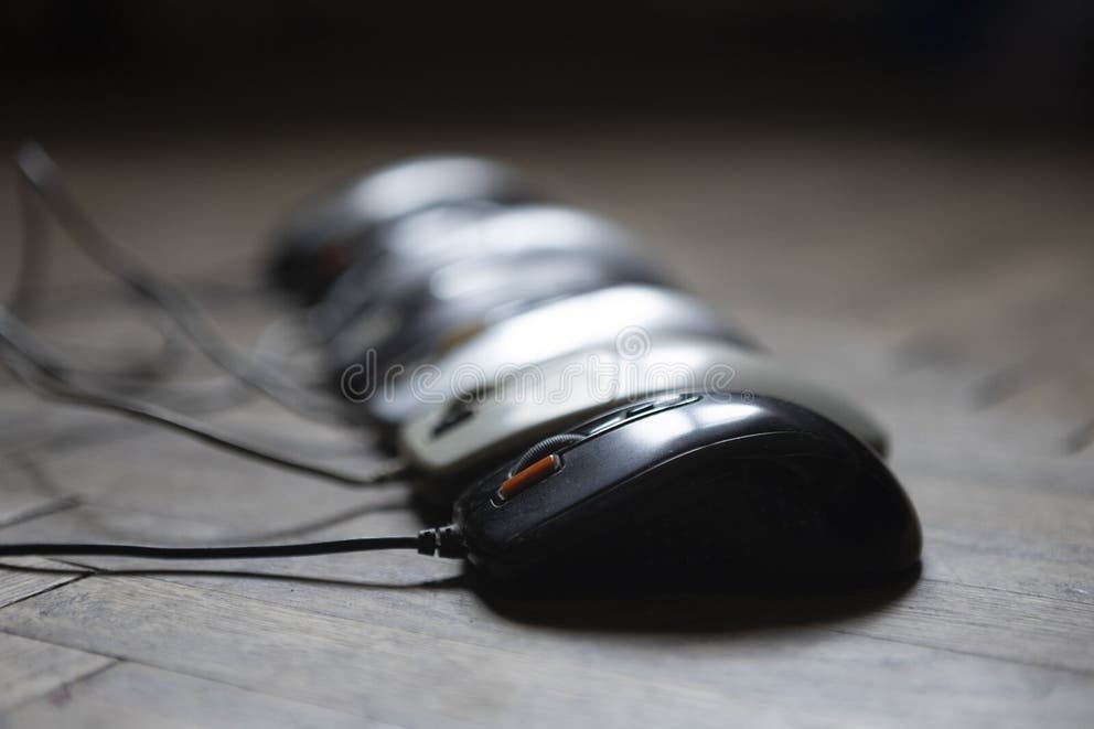 Collection of Several Different Computer Mice Stock Photo - Image of ...