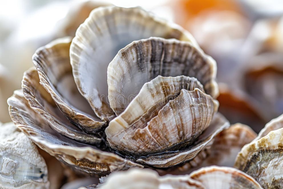 A Collection of Shells Arranged in a Tower Stock Image - Image of ...