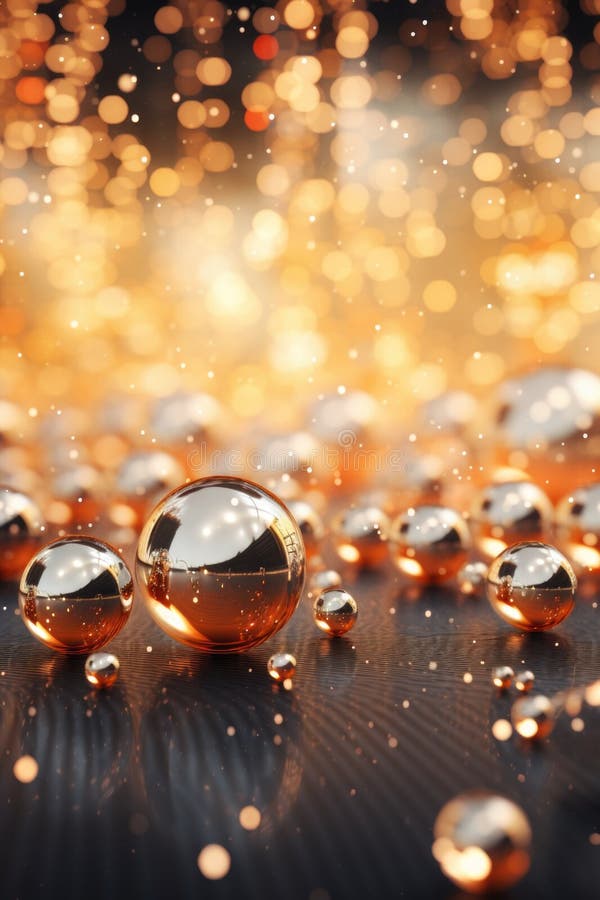 A Collection of Shiny Spheres Displayed on a Table. Can Be Used for ...