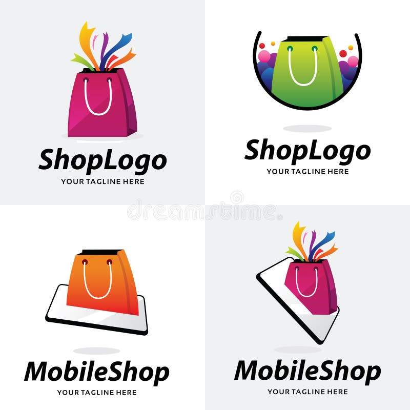 Collection of Shop Logo Template Design Template Stock Vector ...