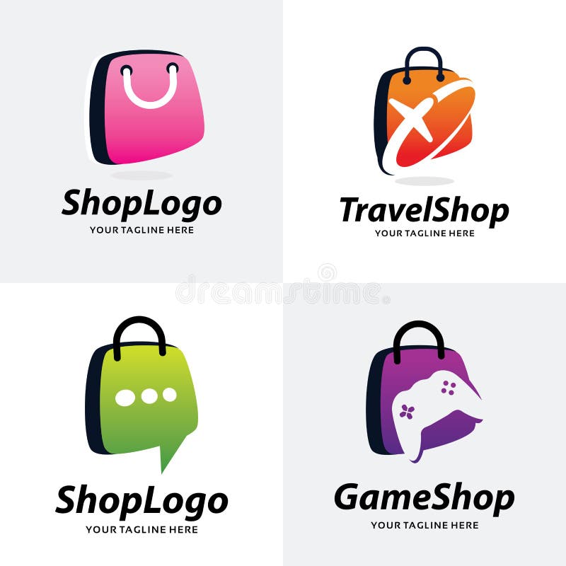 Collection of Shop Logo Template Design Template Stock Vector ...