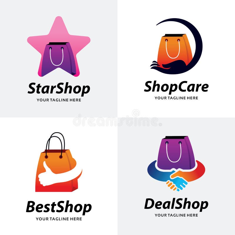 Collection of Shop Logo Template Design Template Stock Vector ...