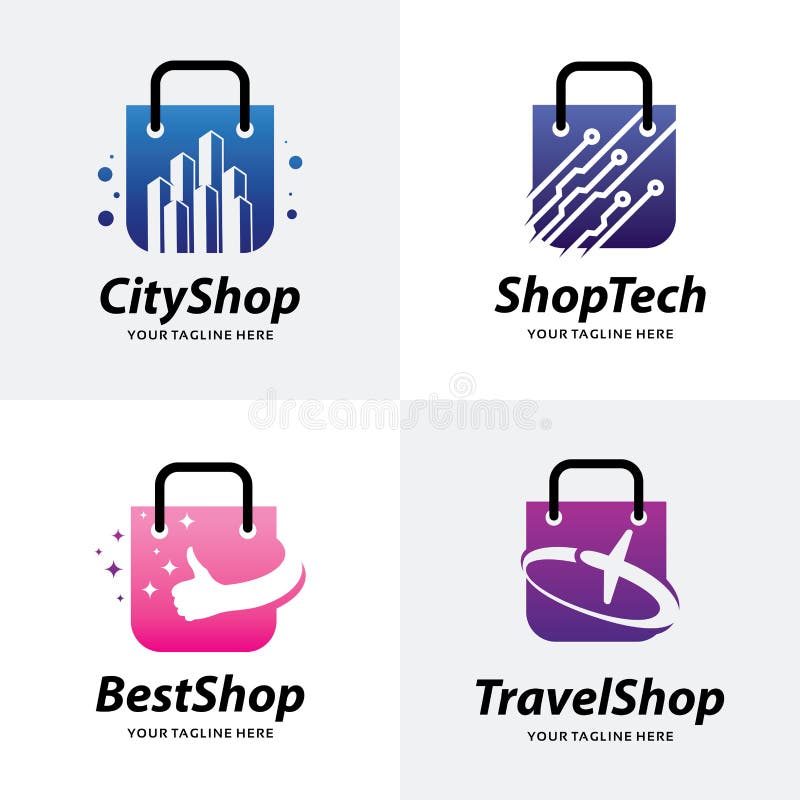 Collection of Shop Logo Template Design Template Stock Vector ...