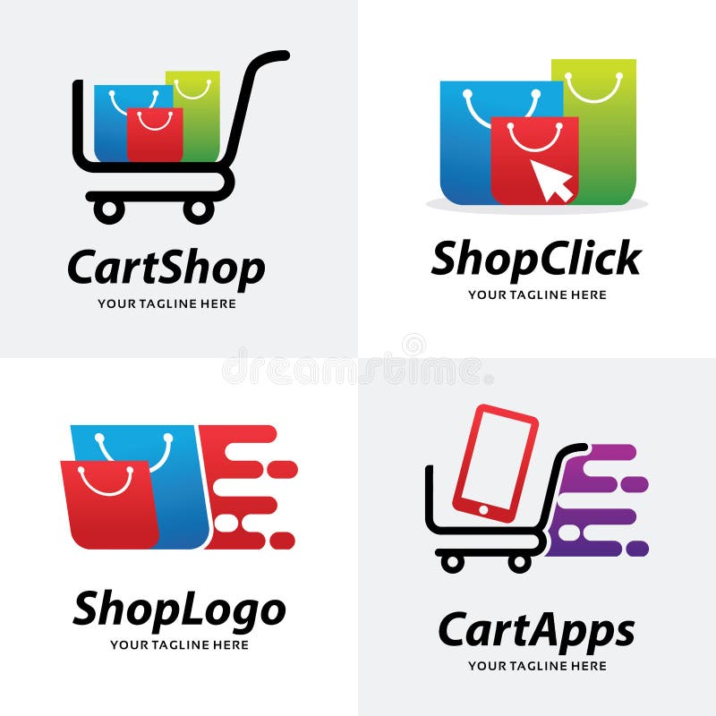 Collection of Shop Logo Template Design Template Stock Vector ...