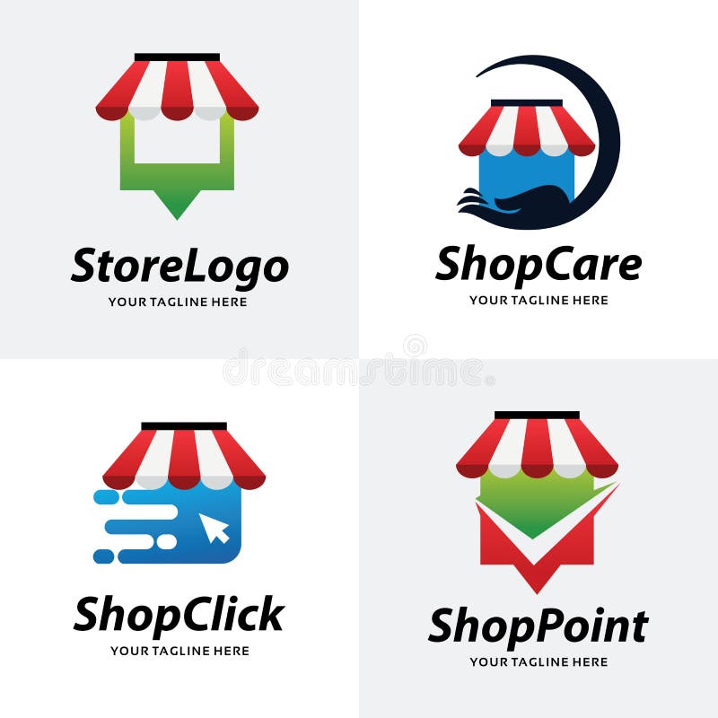 Collection of Shop Logo Template Design Template Stock Vector ...