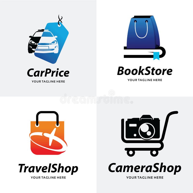 Collection of Shop Logo Template Design Template Stock Vector ...