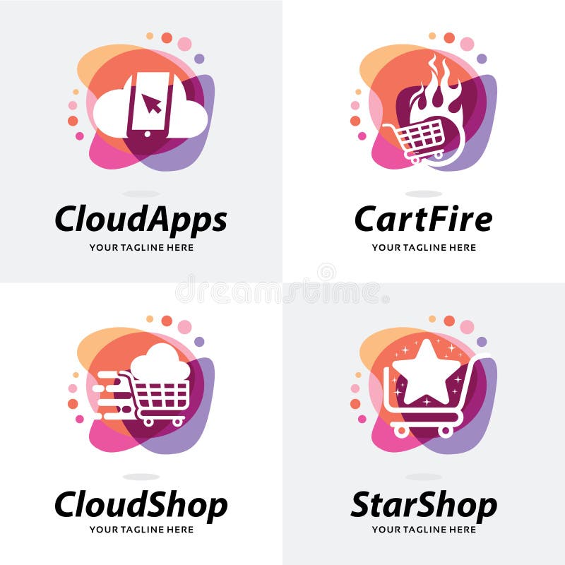 Collection of Shop Logo Template Design Template Stock Vector ...