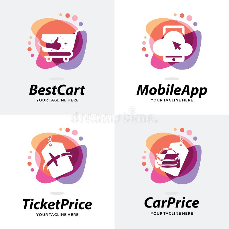 Collection of Shop Logo Template Design Template Stock Vector ...