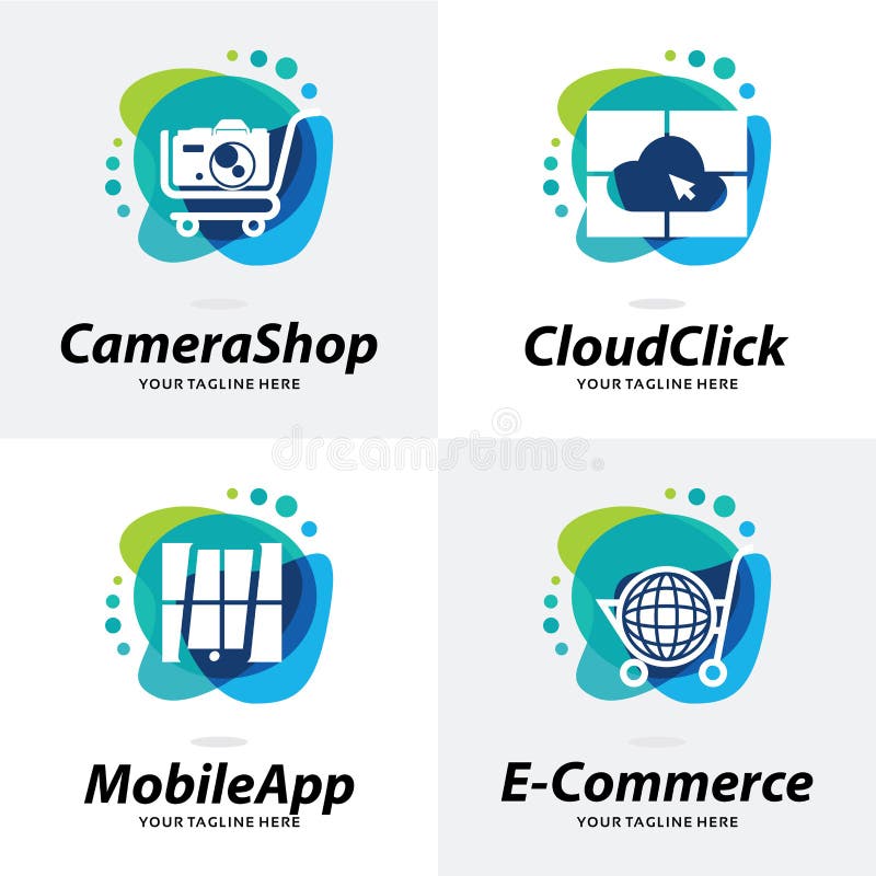 Collection of Shop Logo Template Design Template Stock Vector ...