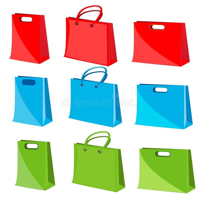 Shopping package vector stock vector. Illustration of colored - 5097003