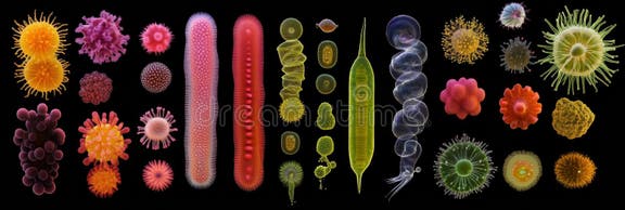 Bacteria Evolution Sequence Depicting Diverse Forms and Structures in ...