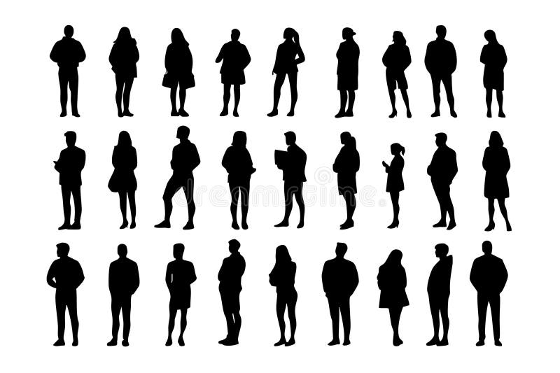 A Collection of Silhouetted Figures Representing Diverse Individuals in ...