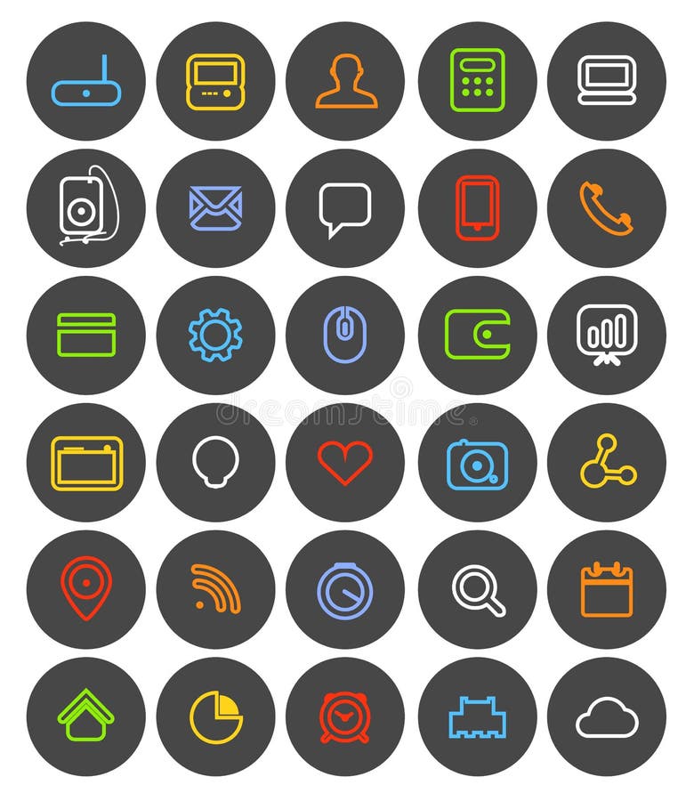 Collection Simple Différente De Pictogrammes De Navigation De Web ...