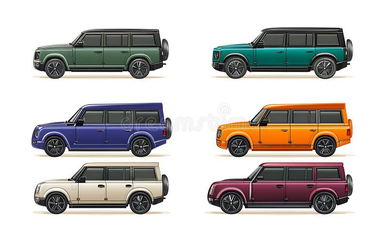 Collection of Six Luxury SUVs in Various Colors: a Showcase of Design ...