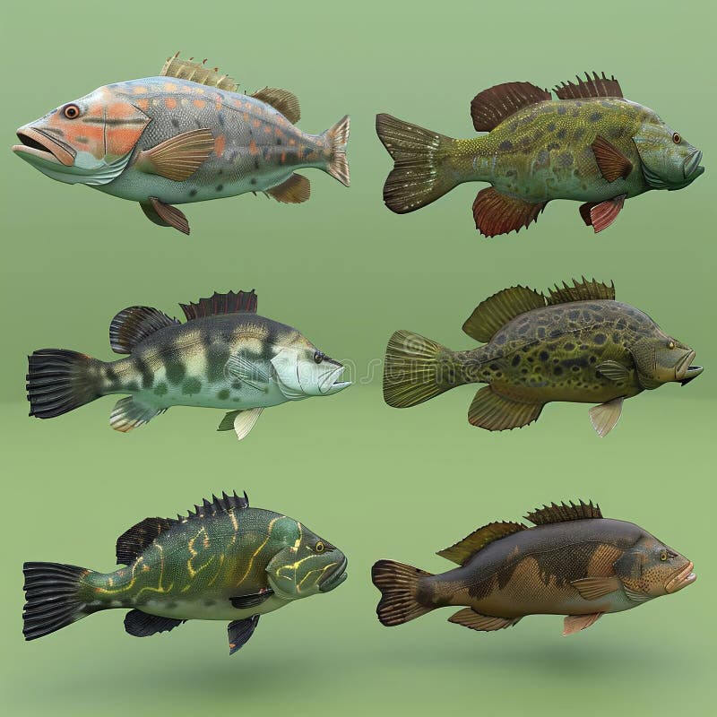 Stylized Fish Models Stock Illustrations – 13 Stylized Fish Models ...