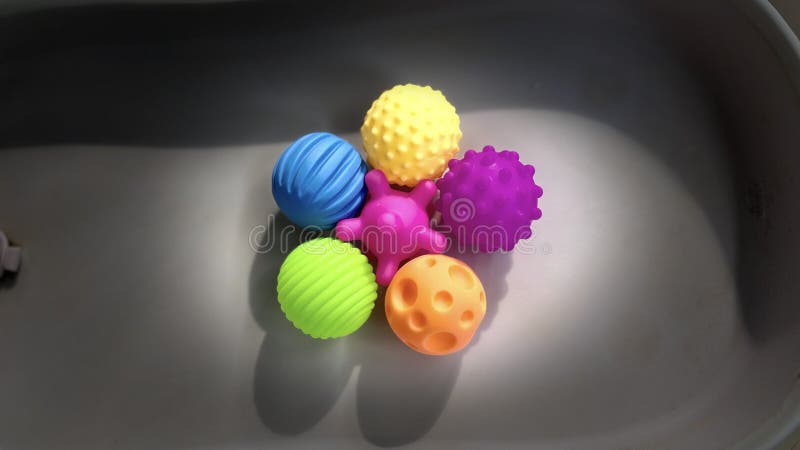 A Collection of Six Vibrant Sensory Balls with Unique Textures and ...
