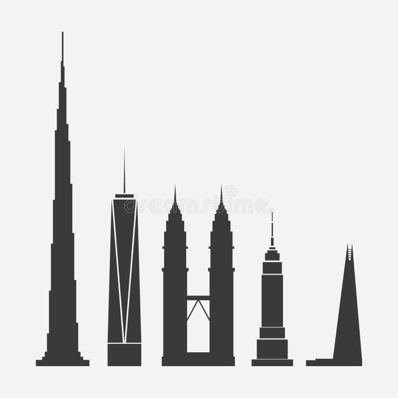 Skyscraper Icons stock vector. Illustration of corporate - 32681045