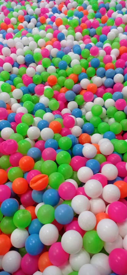 A Collection of Small Balls with Many Colors in One Container? Stock ...
