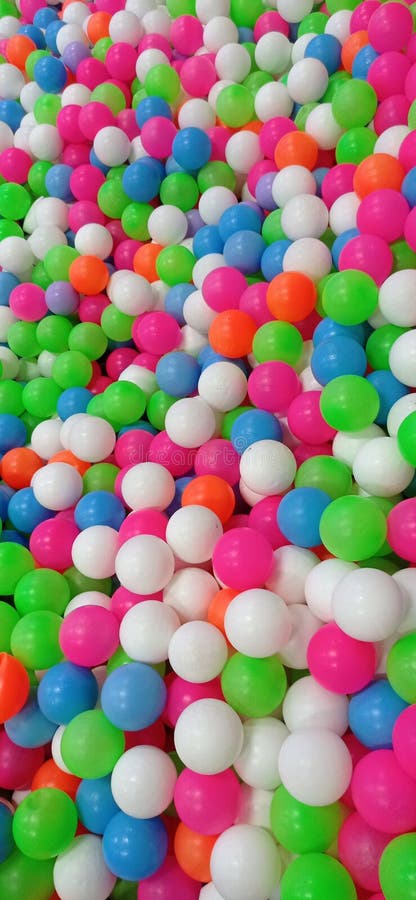 A Collection of Small Balls with Many Colors in One Container? Stock ...