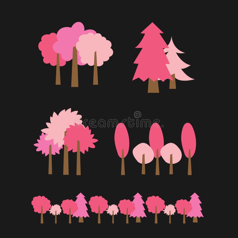 Small Cute Modern Cartoon Tree Stock Illustrations – 649 Small Cute ...
