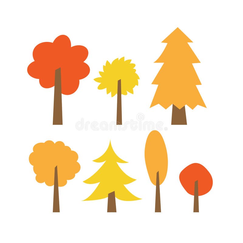 Small Cute Modern Cartoon Tree Stock Illustrations – 649 Small Cute ...