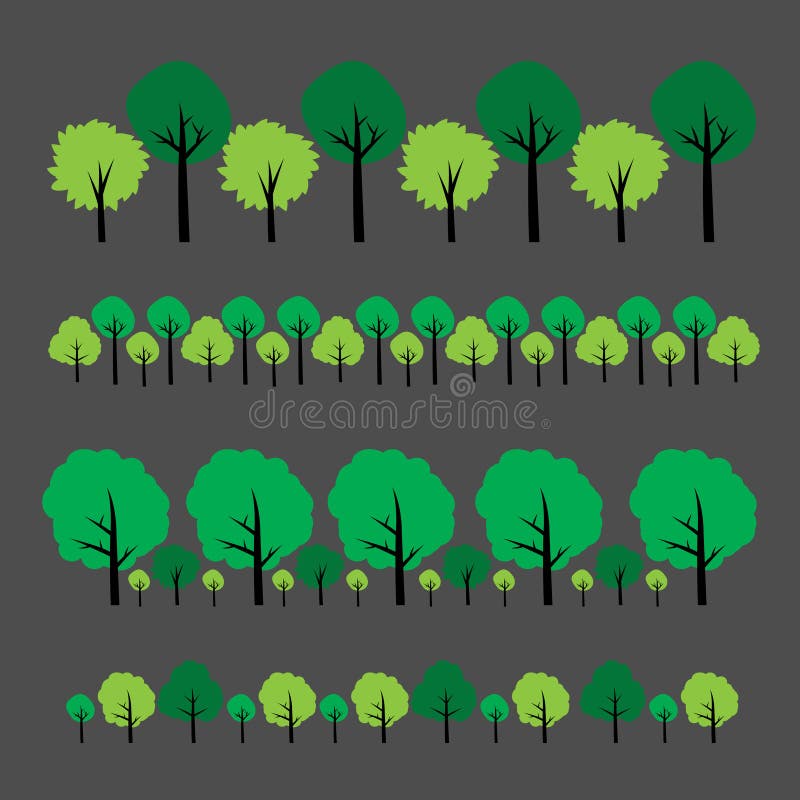 Small Cute Modern Cartoon Tree Stock Vector - Illustration of garden ...