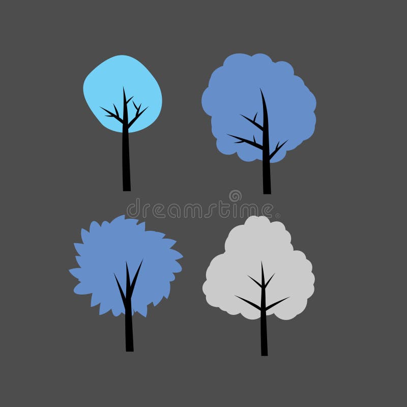 Small Cute Modern Cartoon Tree Stock Illustrations – 649 Small Cute ...