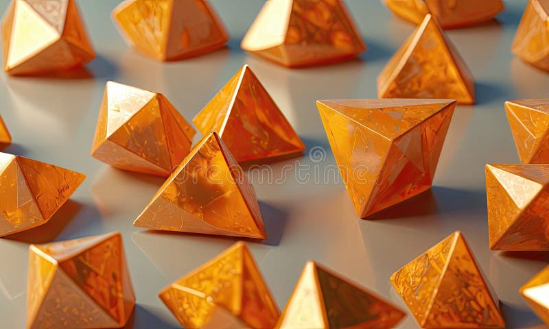 A Collection of Small Orange Shapes are Arranged on a Table. Stock ...