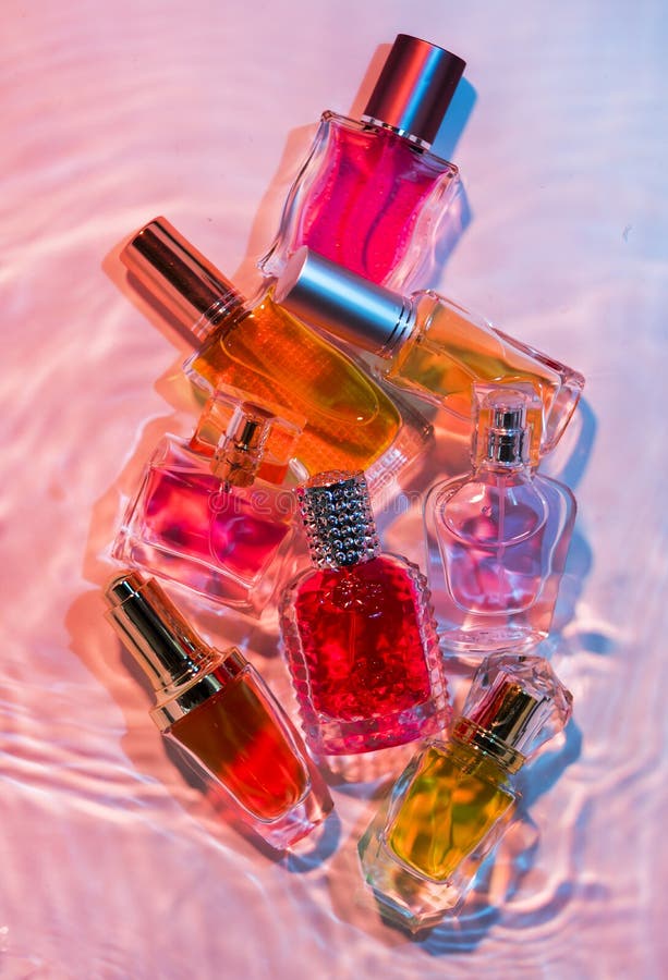 Collection of Small Perfume Bottles Stock Photo - Image of small, macro ...