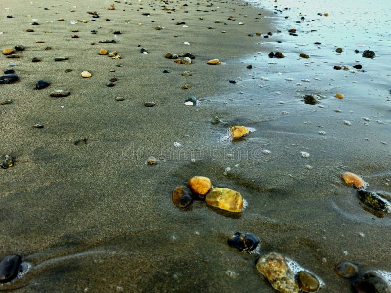 A Collection of Small Rocks on the Beach Stock Image - Image of beauty ...