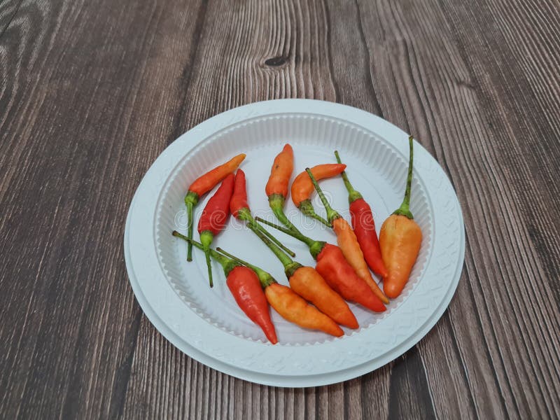 A Collection of Small Spicy Red Chilies for Additional Seasoning in a ...