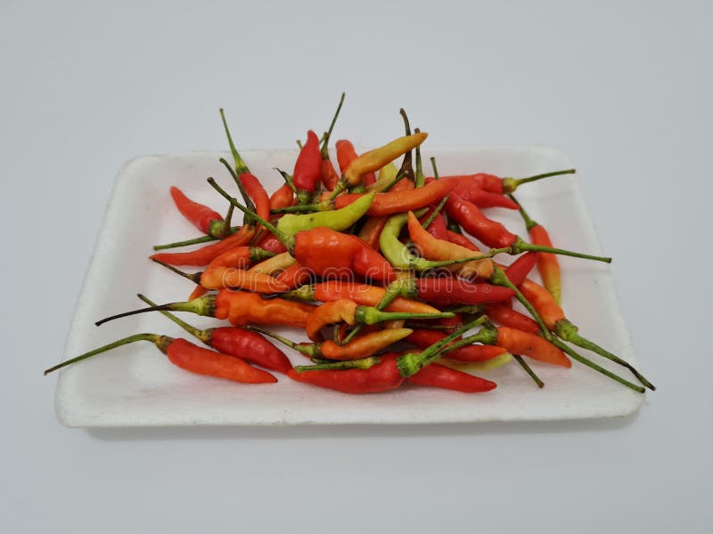 A Collection of Small Spicy Red Chilies for Additional Seasoning in a ...