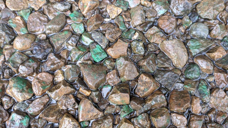 A Collection of Small Stones Exposed To Rainwater, at a Workplace in ...
