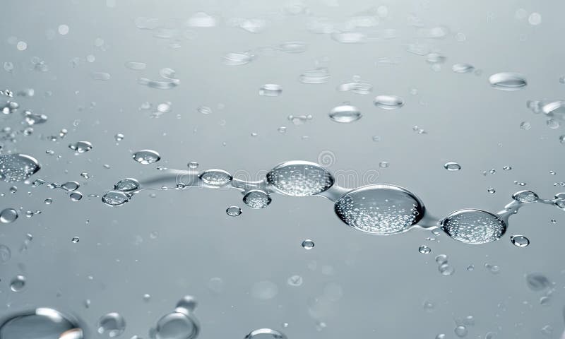A Collection of Small Water Droplets on a Surface. Stock Illustration ...