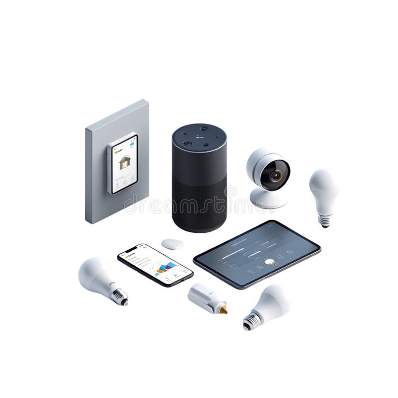 Smart Home Automation Devices and Technology for Modern Living Stock ...